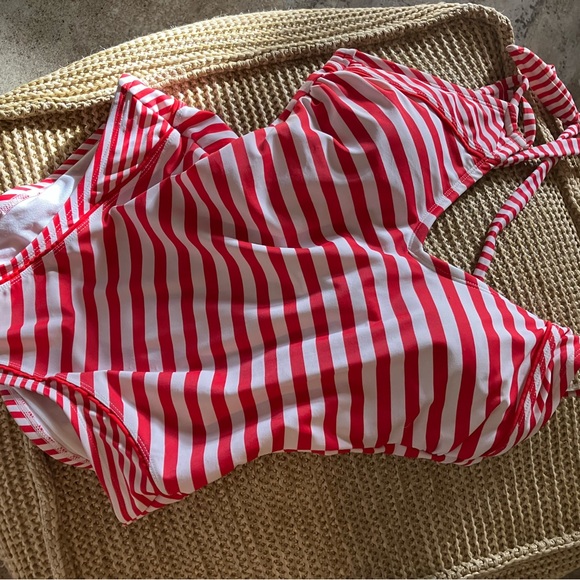 Kona Sol | Swim | Kona Sol Red And White Striped Swimwear | Poshmark